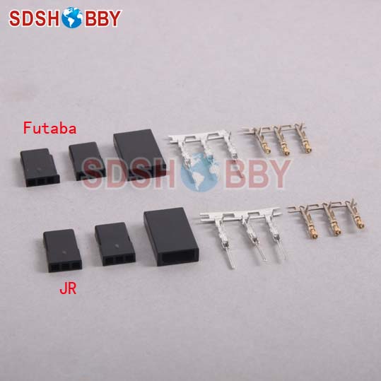 DIY Futaba/ JR Type 3 Pin Servo Battery Connector/Plug Set (Female and ...