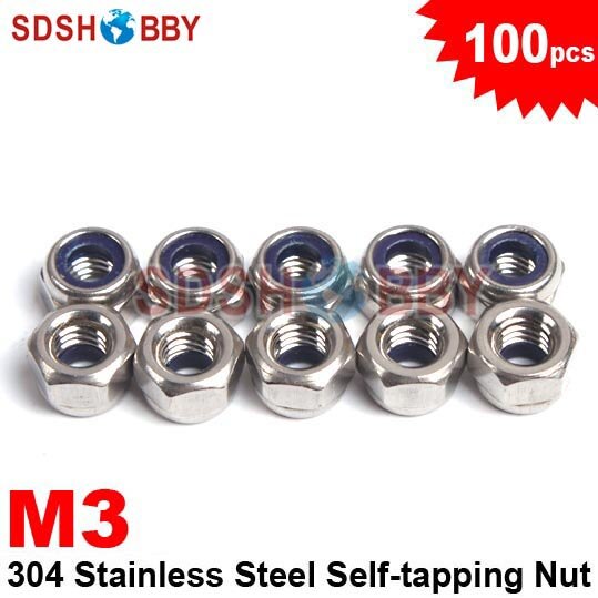 100pcs* M3 Stainless Steel 304 Locknut/ Self-tapping Nut