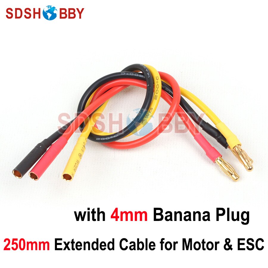 Motor & ESC Extended Cable 14AWG Silicone Cable 250mm Extension Cable ...