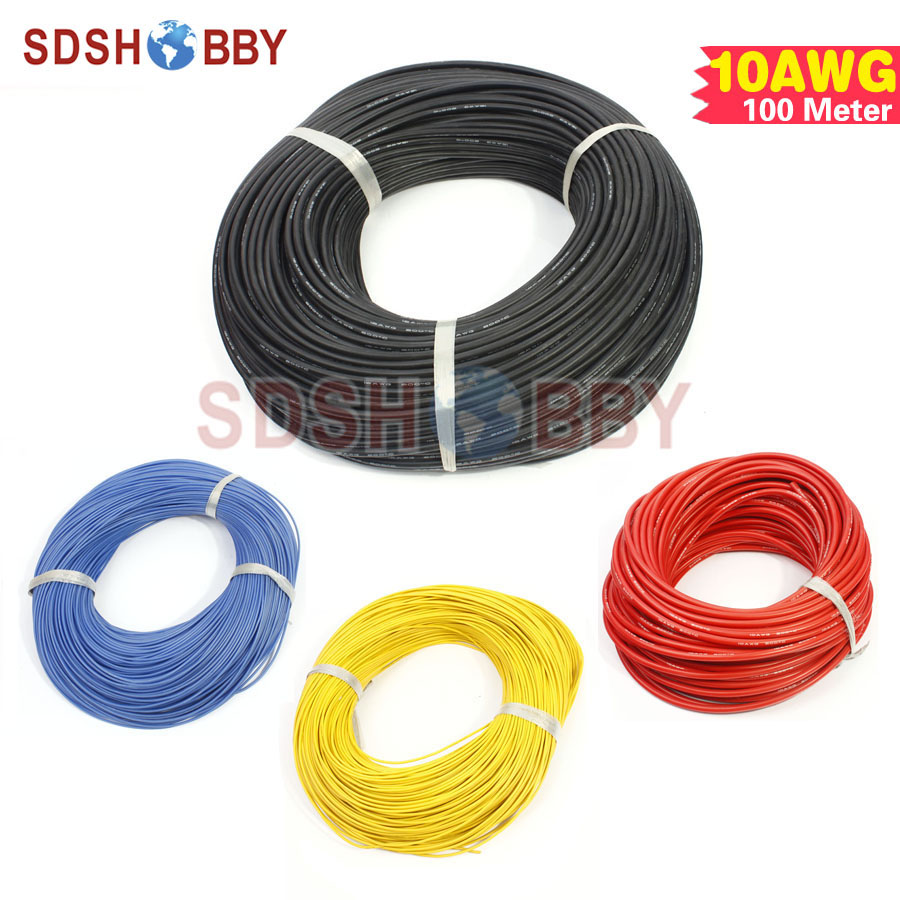 100 Meter 10AWG Silicone Wire/ Silica Gel Wire/ Silicone Cable (1050/0 ...