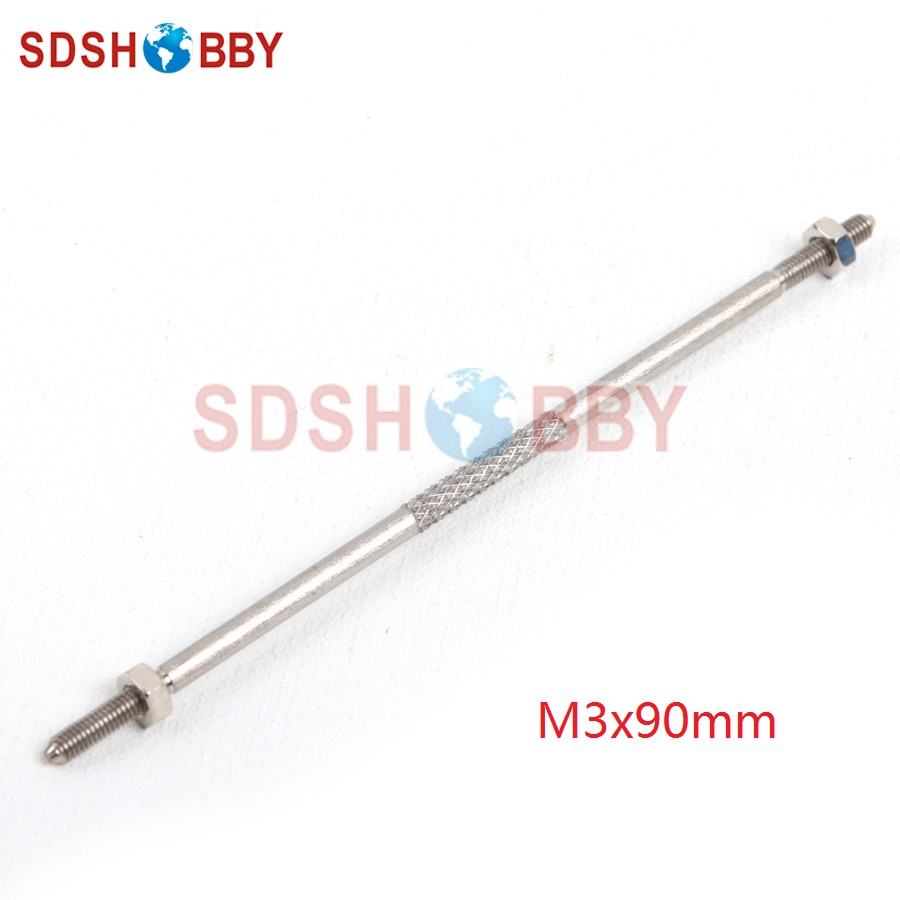 Titanium Alloy Knurled Push Rod M3X90mm with Double Sides ...